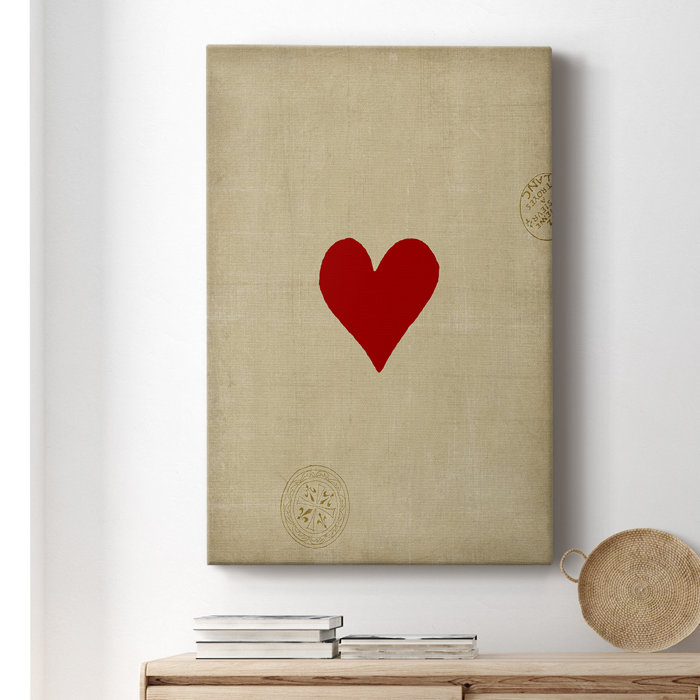 Winston Porter Heart On Canvas Print | Wayfair